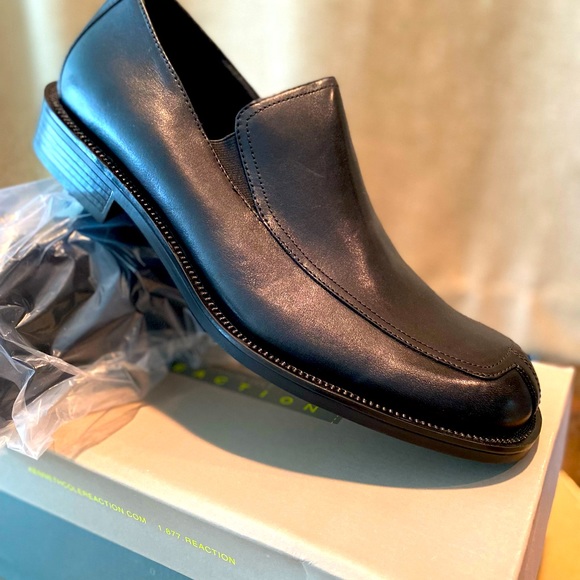 Kenneth Cole Reaction | Shoes | Mens Black Leather Loafer | Poshmark